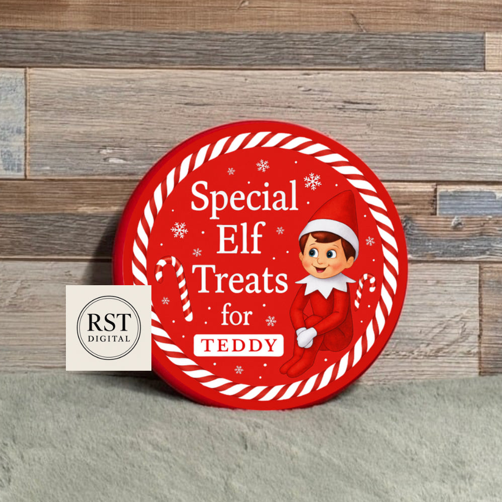 Chocolate Tub Sticker - Special Elf Treats – RST Prints